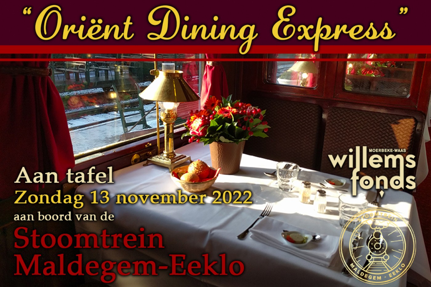 Over Aan tafel aan boord van de Oriënt Dining Express: zondag 13 ...